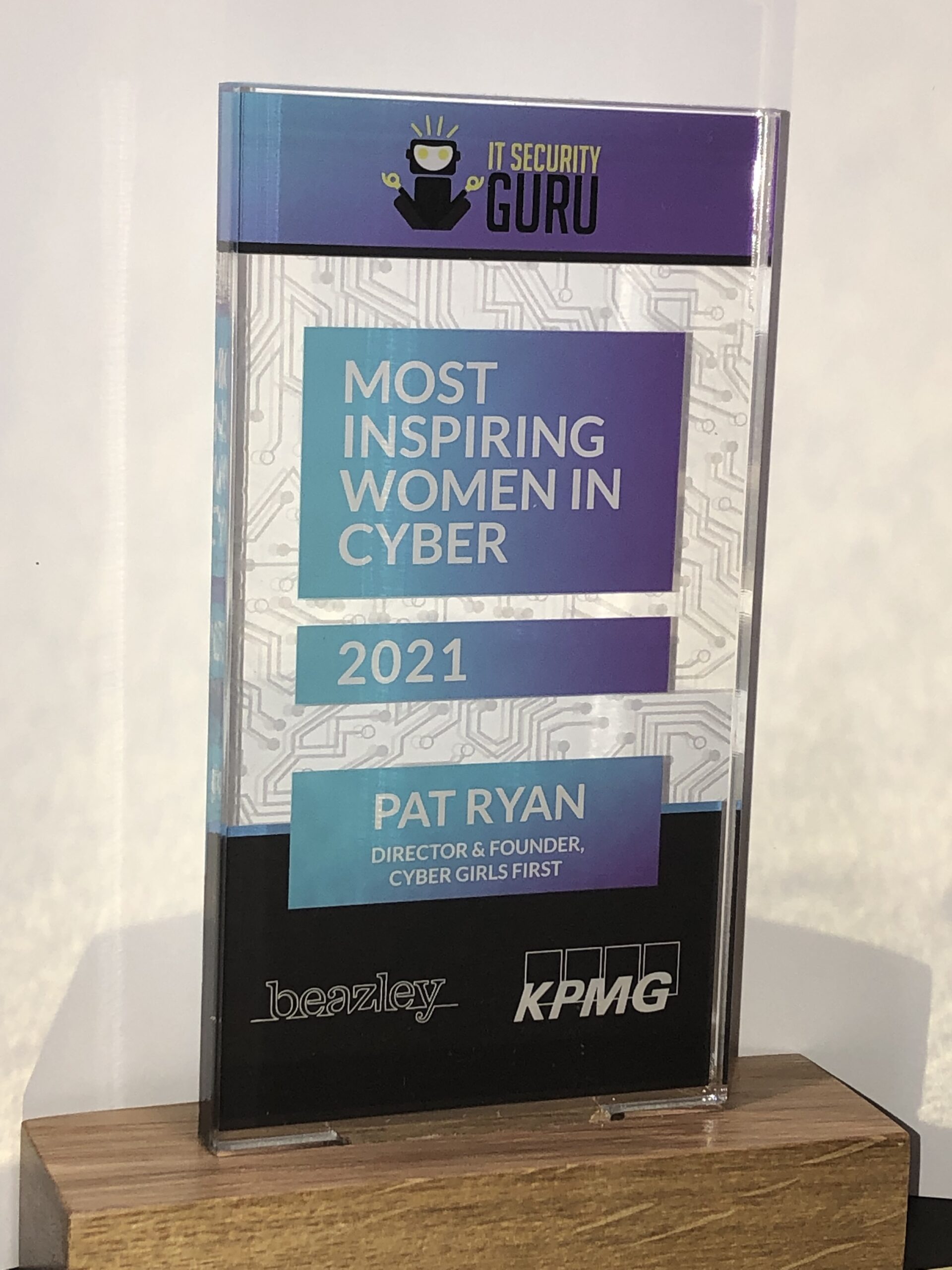Another IT Security Award for Pat! – Cyber Girls First